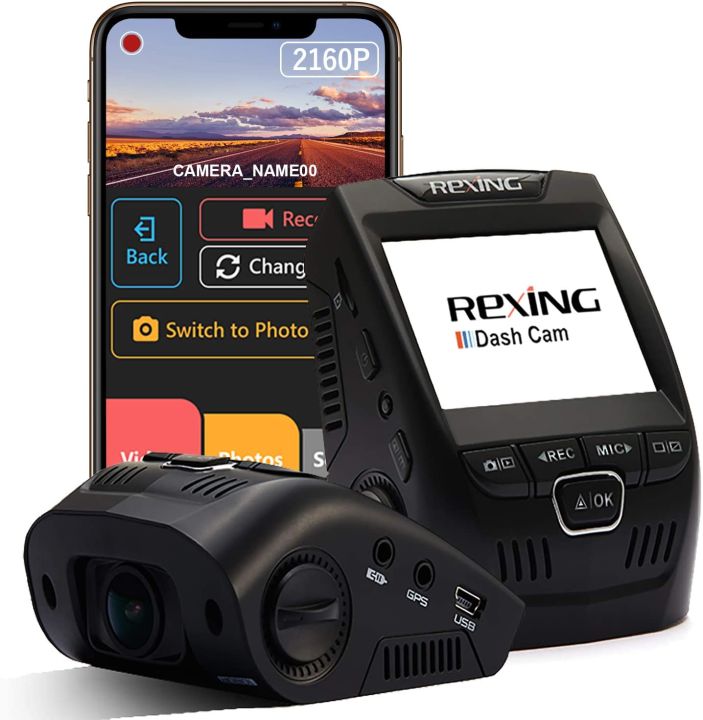 Rexing V1 - 4K Ultra HD Car Dash Cam 2.4" LCD Screen, Wi-Fi, 170° Wide ...