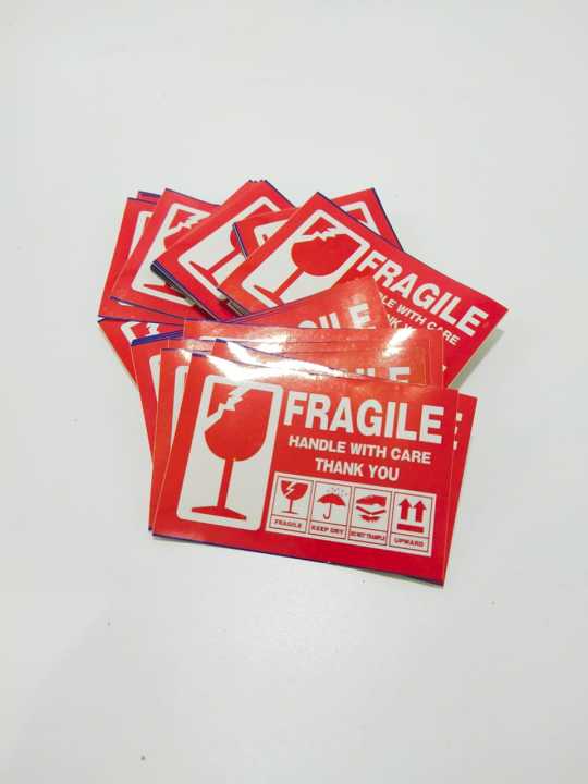 50 Pieces Fragile Stickers Handle With Care Stickers For Sensitive ...