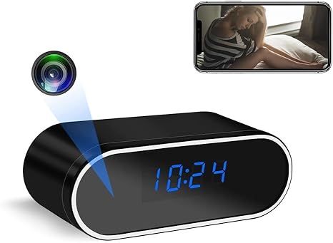 WiFi Table Clock Camera For Home Security Containing A Full Hd 4k ...