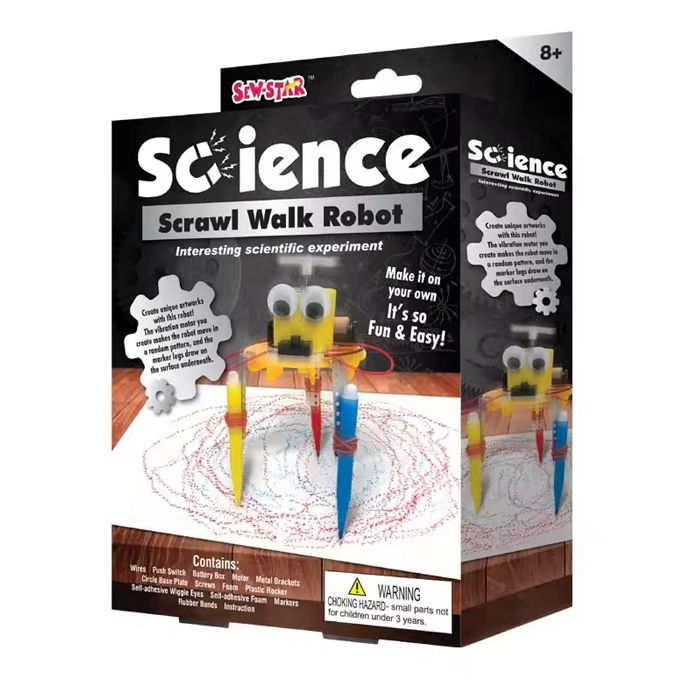 Science Scrawl Walk Robot Interesting Scientific Experiments Easy DIY ...