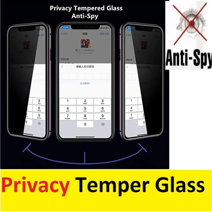 Tecno Spark 8 Pro Privacy Temper Glass 9D/10D/21D anti_Spy High Quality ...