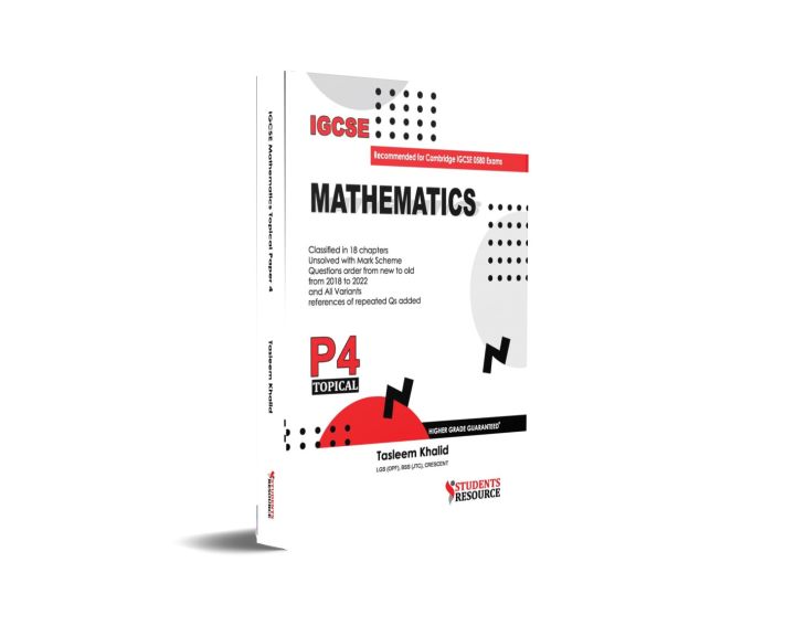 IGCSE 0580 Mathematics Paper 4 Topical |2018-2024 | | Daraz.pk