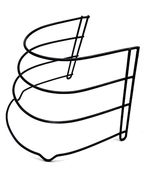 Space Saving Frying Pans Rack / Stand (Black) | Daraz.pk