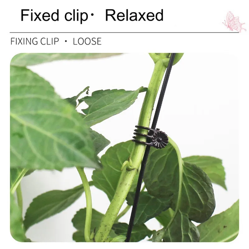 10 Piece Plant Supports for Indoor Plants with 10 Clips, As Shown ...