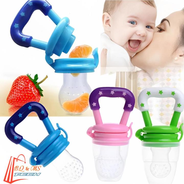 BQ&MS TECH Baby Fruit Feeder Pacifier Food Feeder Baby Bite Pacifier ...