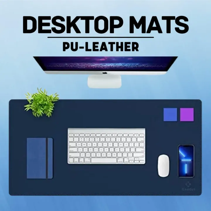 Navy Blue Large Size Desk Mat 12 x 30 inch Laptop Mat Large Size 12x30 ...