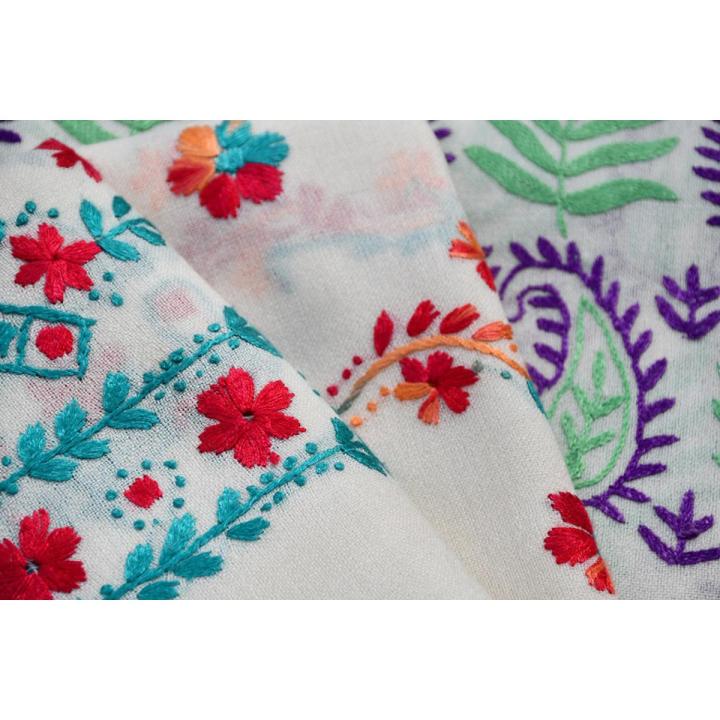 Lilly hand embroided woolen women shawl salampur swat | Daraz.pk