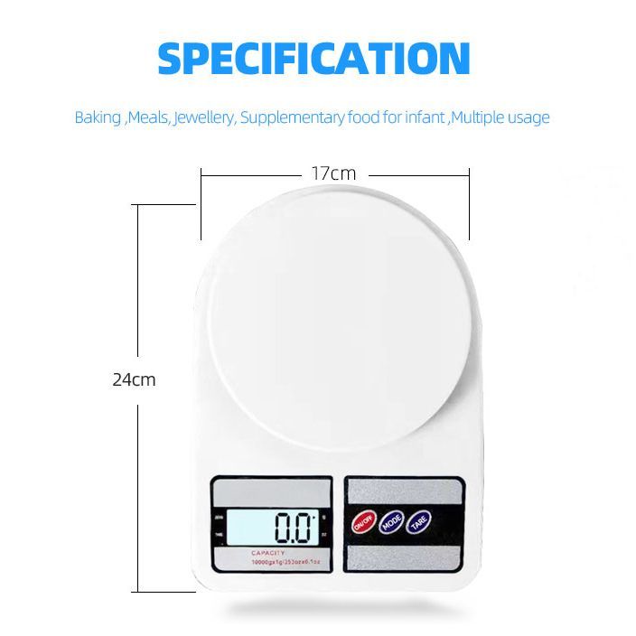 Kitchen Scale 10kg Electronic Digital Kitchen Scale Digital Weight ...