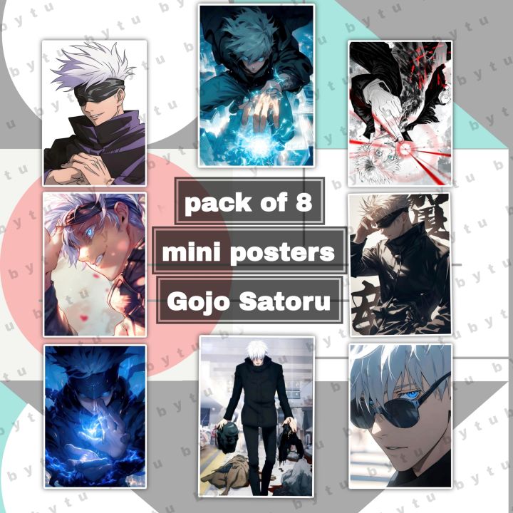 Gojo Satoru Mini Posters Pack of 8 For Anime Lovers Jujutsu Kaisen Fans ...