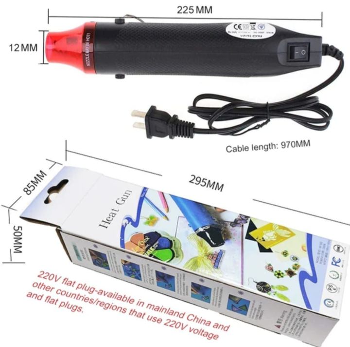 Mini Heat Gun Temperature 392℉&662℉ Multi-Purpose Hot Air Gun Electric ...