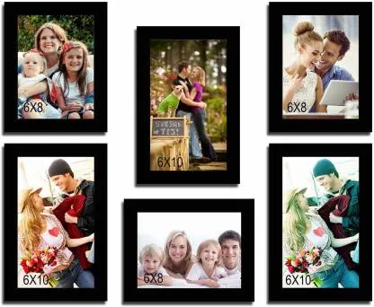 PACK OF ( 6 ) Customized Photo Frames, Picture Gallery for Living Room ...
