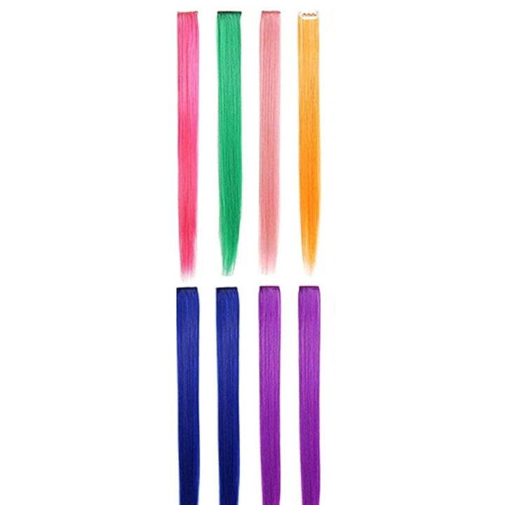 Hair Extension For Girls Pack of 6 Long Straight Hair Clip Extensions ...
