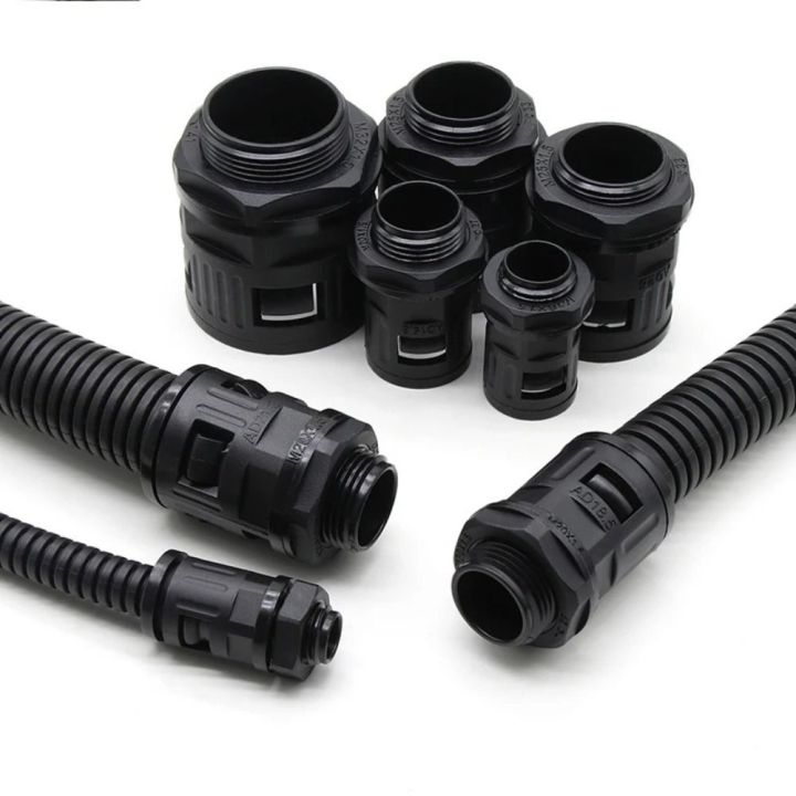 AD15.8 Plastic Corrugated Pipe Joint Black Multisize Plastic Tube ...
