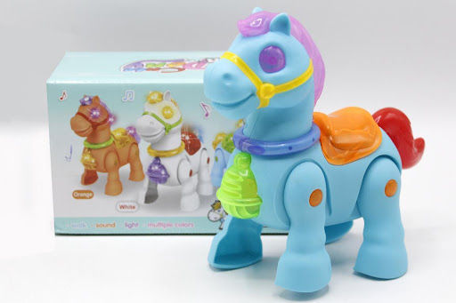 Cute Pony Horse Battery Operated Musical Toy With Lights and Sound ...