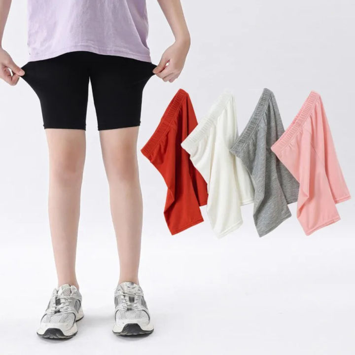 Pack of 4 Girls Shorts Summer Capris for Kids Children Leggings Modal ...