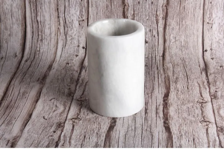 Handmade White Marble Utensil Holder – Stylish Kitchen Organizer ...