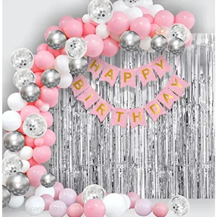Happy Birthday Combo Decorations Sets ( Black, Golden, Silver, Blue ...