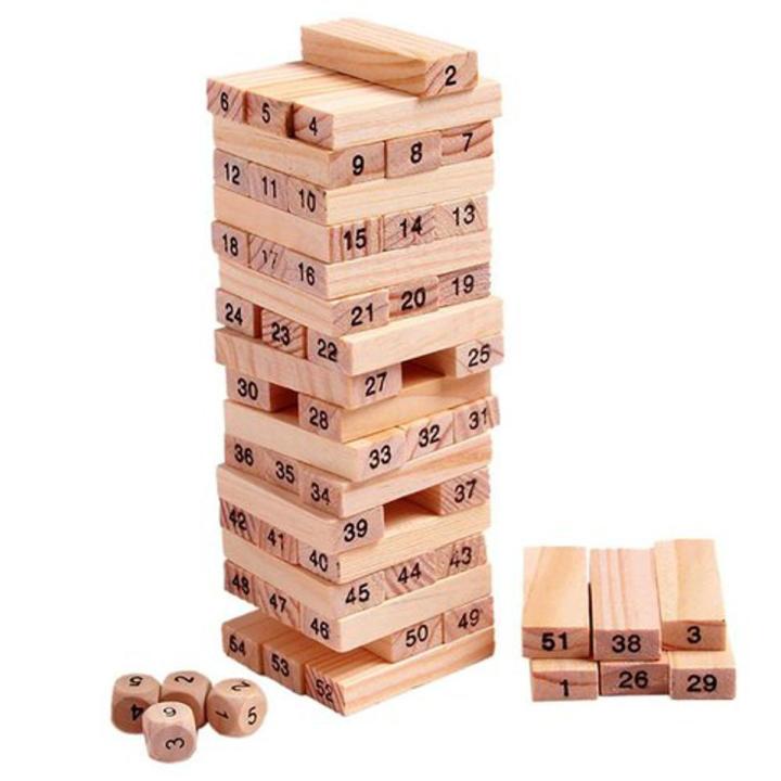Jenga Numbers Stacking Blocks 51 Pcs | Daraz.pk