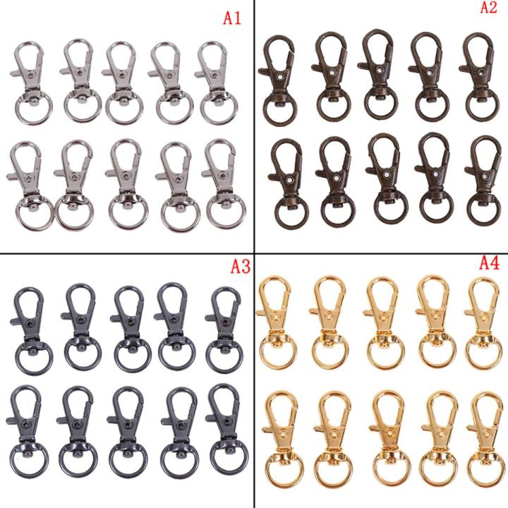 10Pcs Swivel Trigger Clips Snap Hooks Lobster Clasp Keychain Bag DIY ...