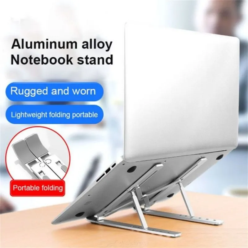 Laptop Stand - Adjustable Laptop Stand, Portable Aluminum Laptop Riser ...