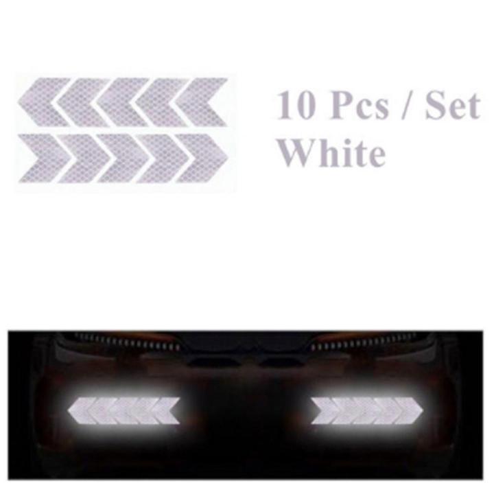 10pcs/set Arrow Reflective Car Body Sticker Waterproof Safety Warning ...