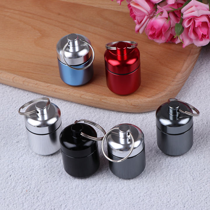 Mini Waterproof Aluminum Alloy Pill Box Case Bottle Holder Container ...