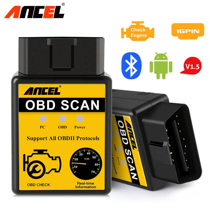 【VA VA VOOM】(NEW)Ancel ELM327 Bluetooth Scanner 327 V1.5 OBD 2 ODB Car ...
