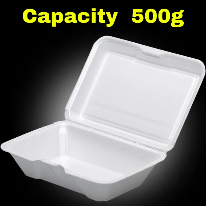 Disposable Foam Food Box Container For Snack/Biryani/Food (Capacity 500 ...