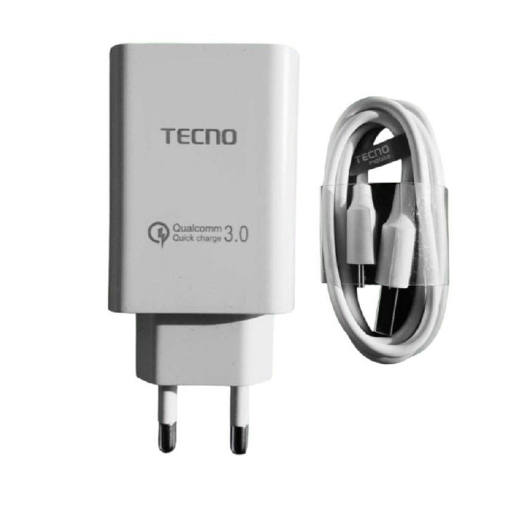 Tecno Fast Charger + Data Cable 5.0 Fast Charging Tecno Original ...