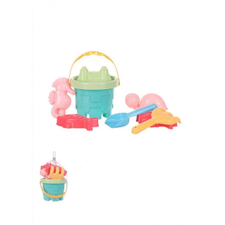 Modelling Sand Toy- Sand Bucket Kit Plastic 9 Pcs | Daraz.pk