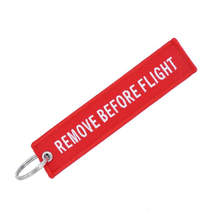 Remove Before Flight Keychain Jewelry Embroidery Engineer Key Chain for ...