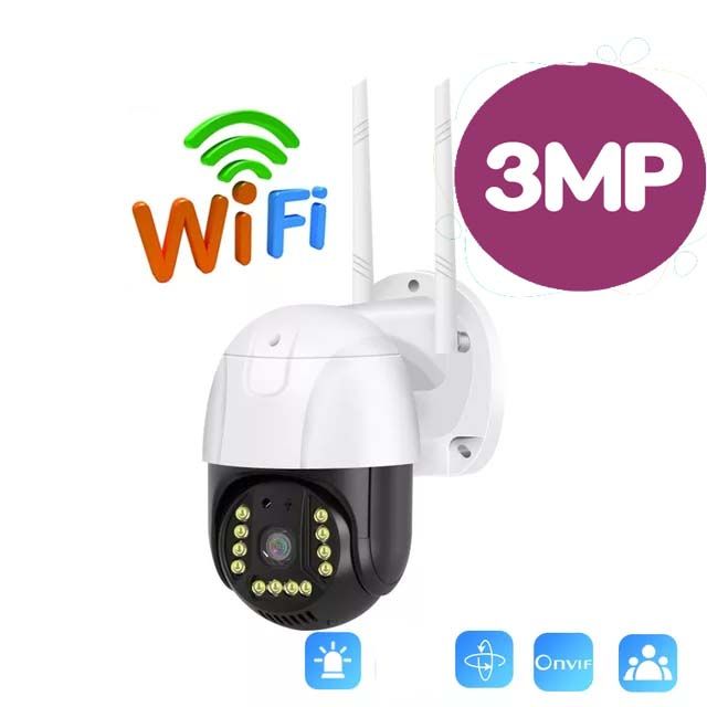 Outdoor Camera High tech V380 3MP C15 PTZ Outdoor camera WIFI Two Way Audio 1296P HD Motion ...