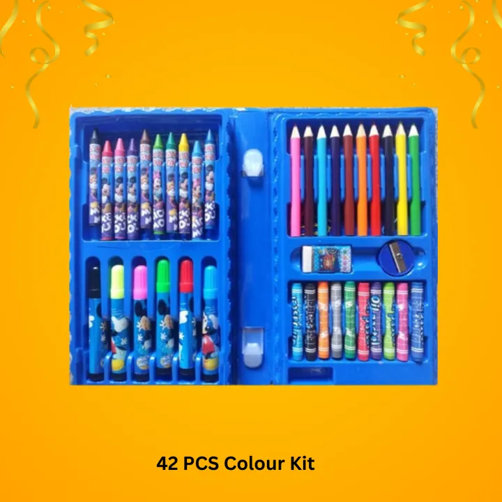 42 PCS Colour Kit Colour Box for Kids Multi Colouring Kit/Set With ...