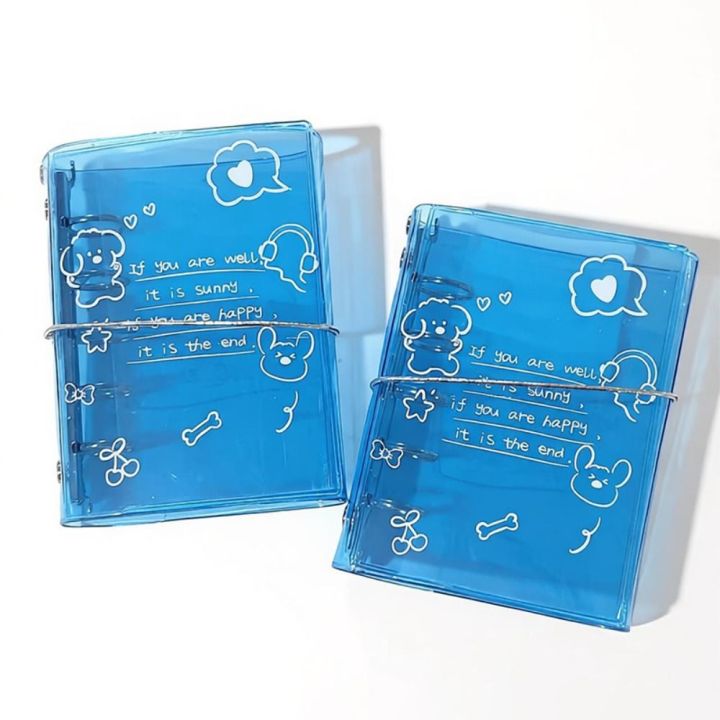 Korean PVC Photocard Holder M5 Cute Puppy Photo Album Three Folding ...