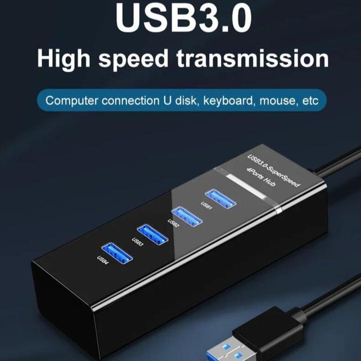 USB 3.0 Hub 4 Ports Extension - High Speed usb 3.0 Port Hub - Fast Data ...