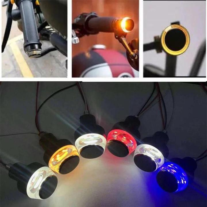 Dual Led Signal Indicator for Motorcycle Handle Bar White DRL / Red ...