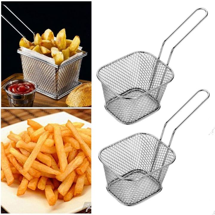 Stainless Steel Mini Frying Basket Frying Basket Set French Fries ...