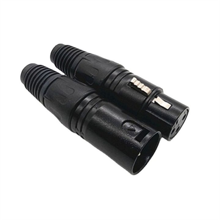 Straight Balanced Black Male Female MIC Snake Plug Audio Cables Plug ...