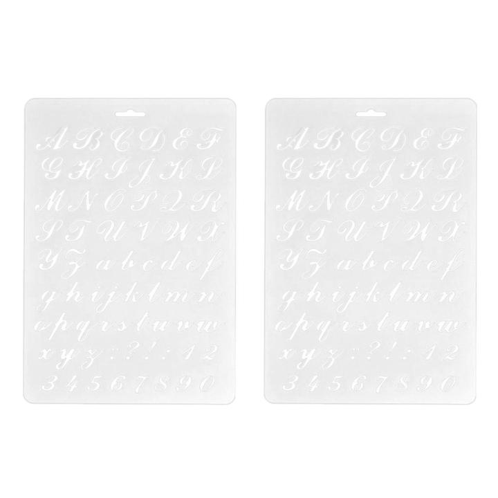 ZOROOM 2X Lettering Stencils, Letter and Number Stencil, Painting Paper Craft Alphabet and ...