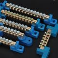 New 6*9 Copper Ground Bar 4/6/8/10/12 Hole High Bridge Type Zero Ground Wiring Connection Din ...