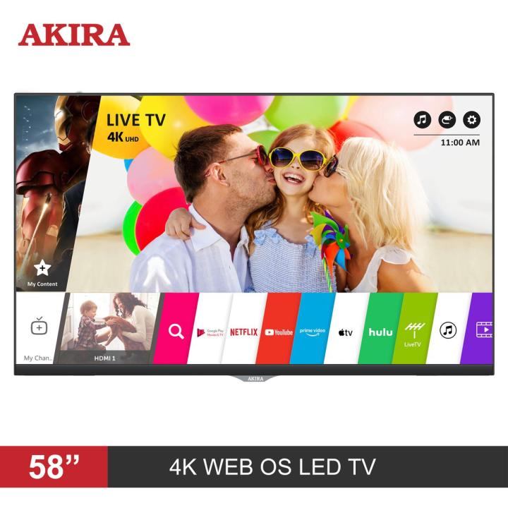 AKIRA ML106- 58 inch WEB-OS 4K SMART LED TV with Built-in Satellite ...