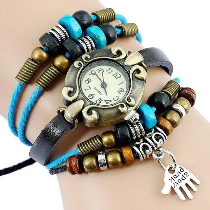 Gnova Platinum Paracord Watch Women Handmade Charm Bracelet Korean ...