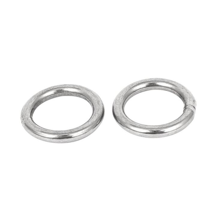 20mm x 3mm Stainless Steel Webbing Strapping Welded O Rings 5 Pcs ...