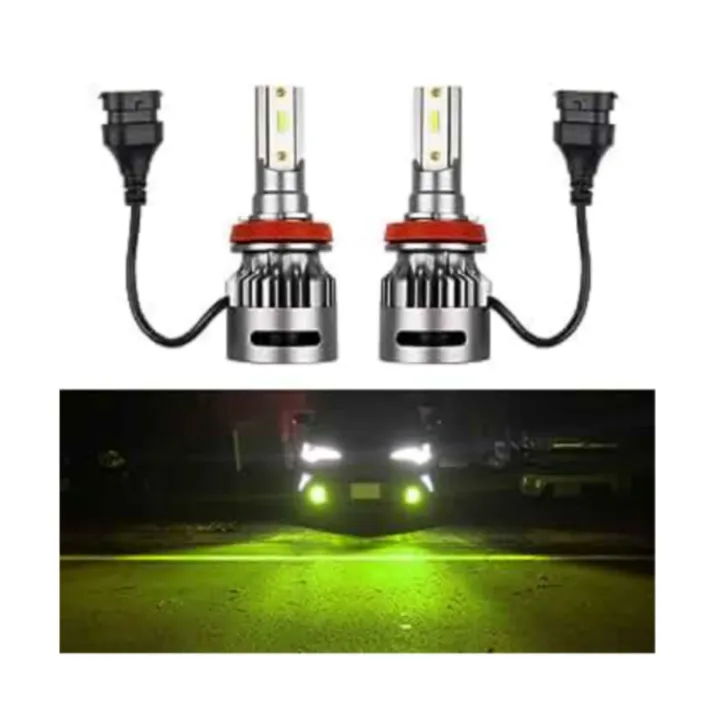 FOG LIGHT LED FOR CAR LEMON COLOUR 2 PCS | Daraz.pk