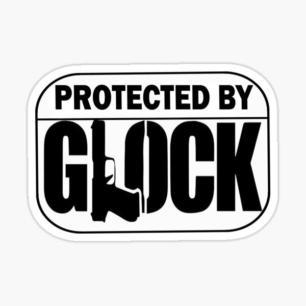 Protected By Glock Funny Warning Sticker | Daraz.pk
