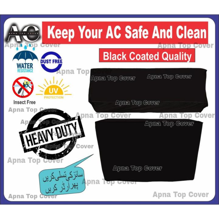 APNA New Rainproof Air Conditioner Cleaning Black Cover Dustproof Cover ...