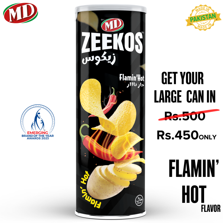 Zeekos Flamin Snack Large Can Flamin Flavor | # Pringles | Daraz.pk