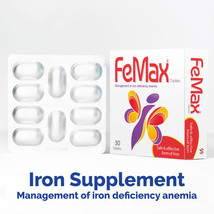 FeMax® Tablets: Effective Iron & Folic Acid for Anemia Management - Matrix Pharma | Daraz.pk
