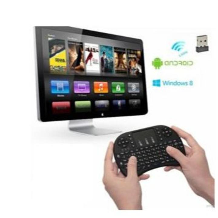 Mini RF500 Wireless Keyboard with Touchpad Mouse 3 Colorful Backlit RGB ...