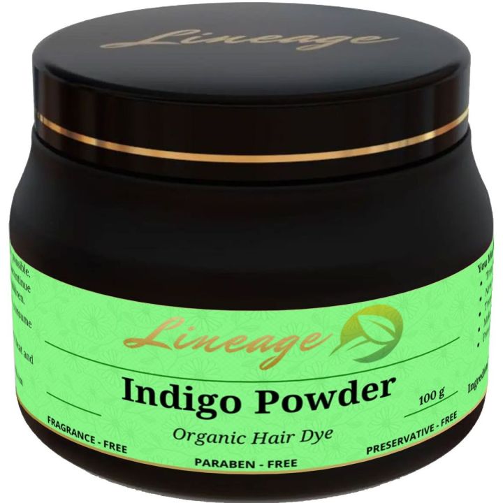 Lineage Indigo Powder For Hair - 100% Natural | Wasma Leaf Powder 100g ...